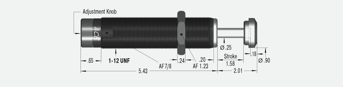 ACE Controls MA900 Miniature Shock Absorbers 127-0001 – Freer Tool and ...