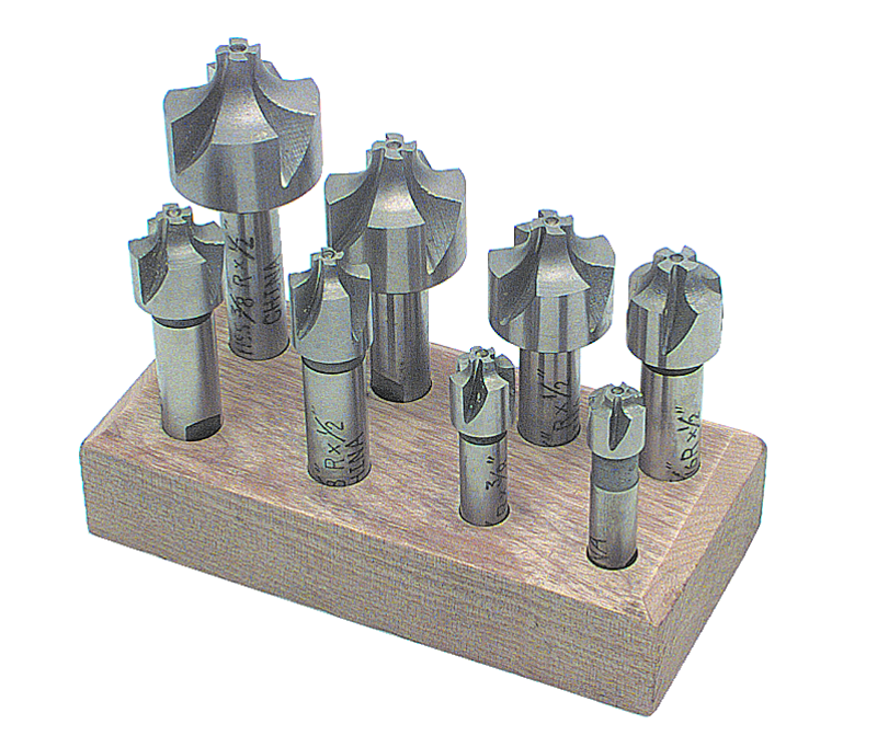 ProCut DK55RCCO 8 Pc. M42 Corner Rounding End Mill Set – Freer Tool and ...