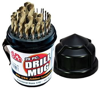 Alfa Tools S40190TTDM 29PC HSS SPLIT POINT TiN COATED TIPPED JOBBER DR ...