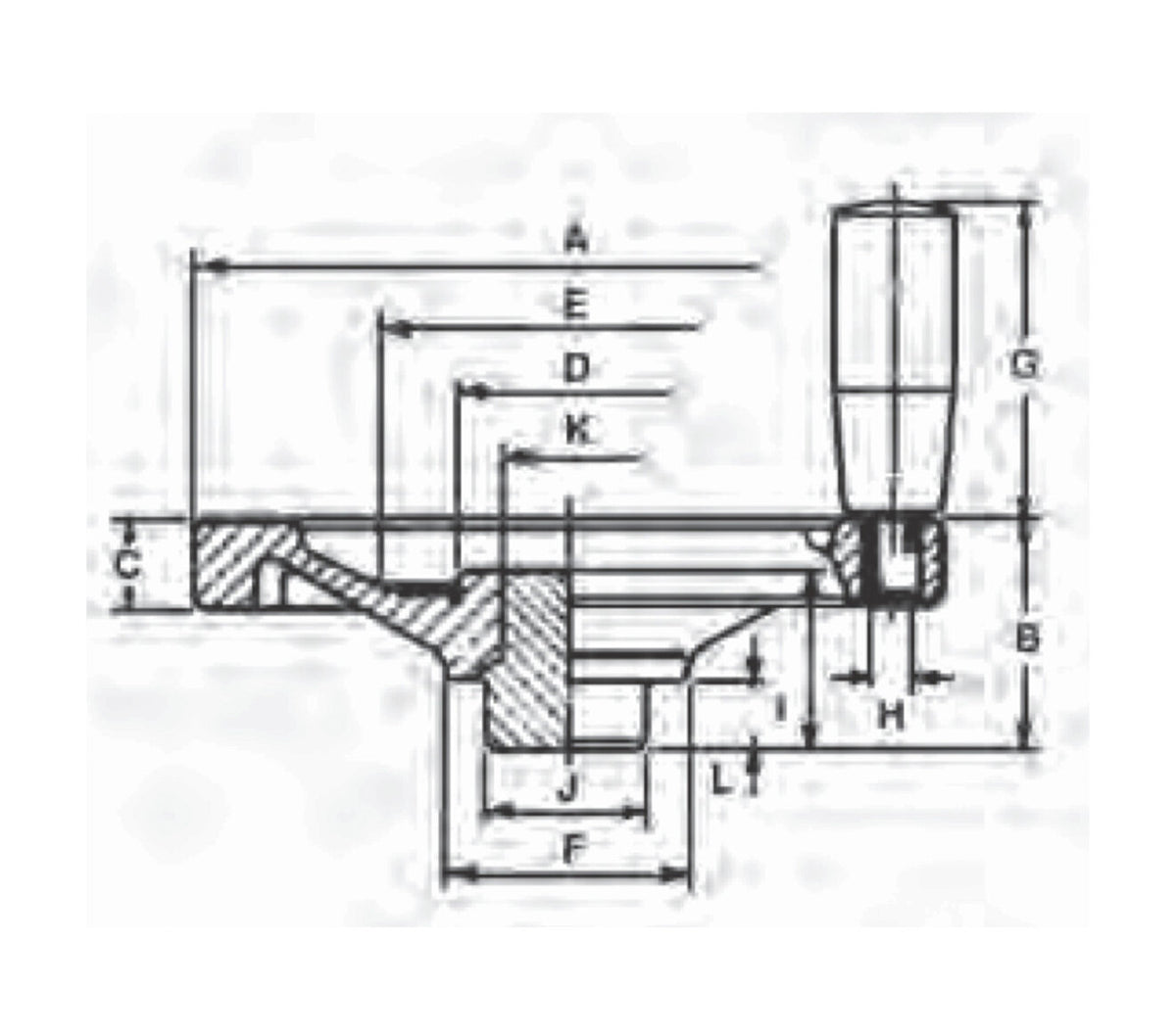 JERGENS HANDWHEEL, 4.92 PLASTIC SOLID - 22833 – Freer Tool and Supply