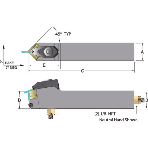Dorian FL4553054 ADSDNN-16-4D Tool Holder – Freer Tool and Supply