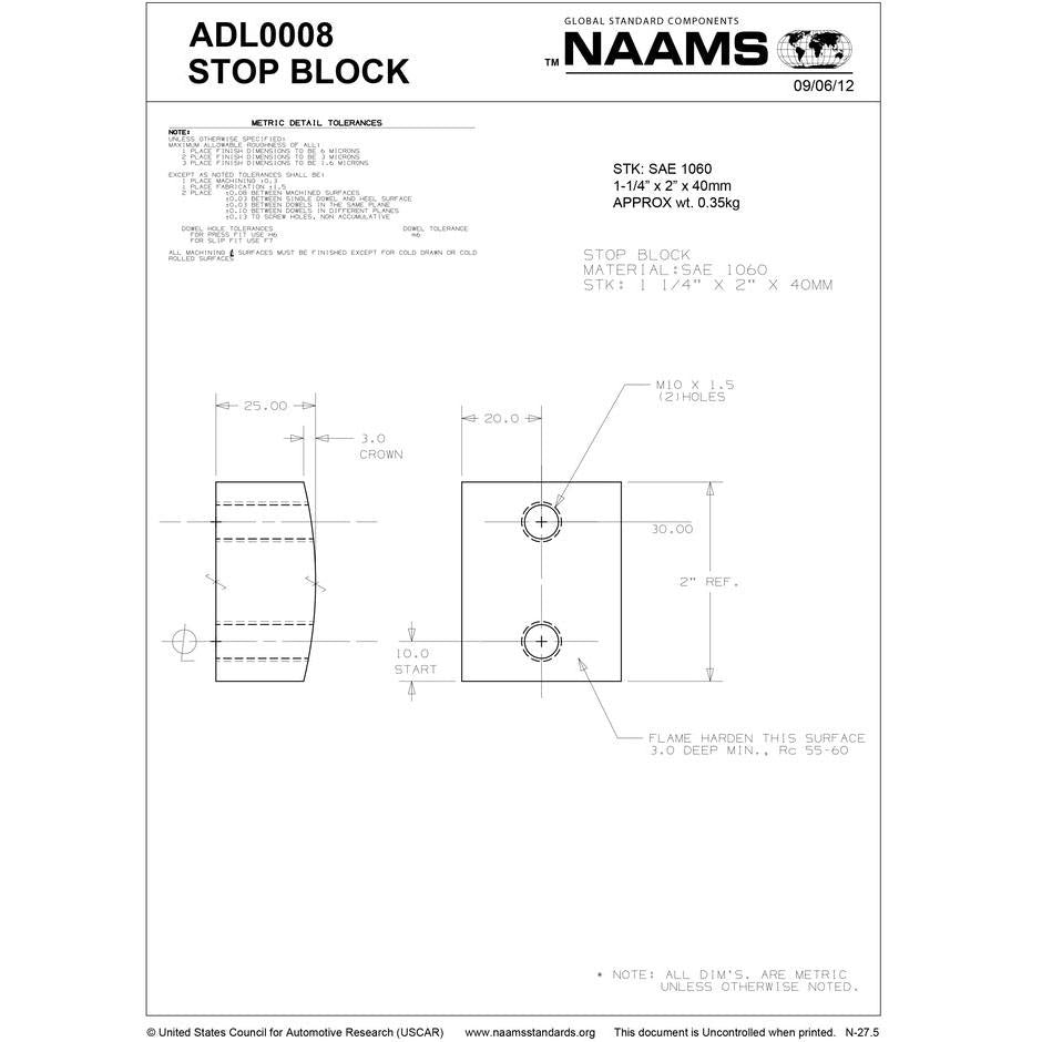NAAMS Pivot Stop Block ADL0008 – Freer Tool and Supply